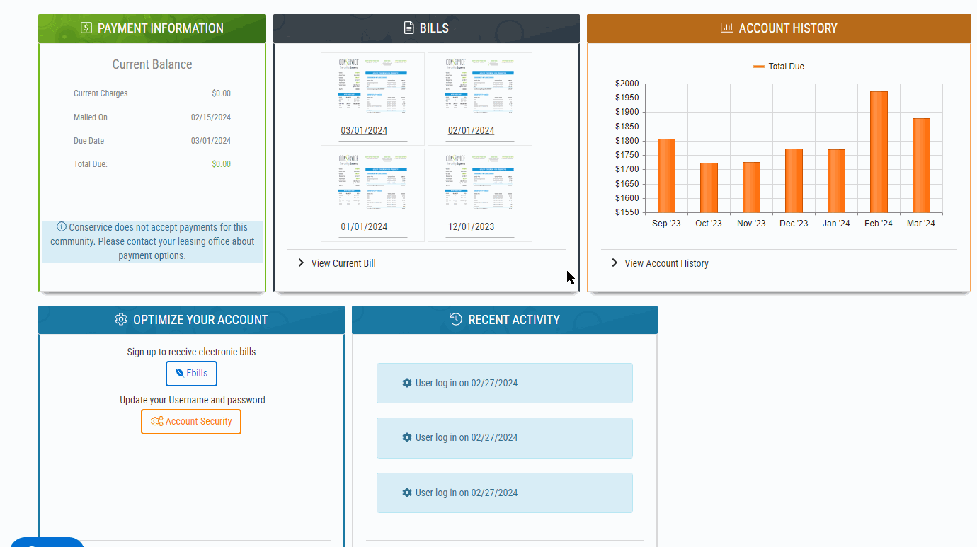 Conservice Website Overview – Conservice The Utility Experts