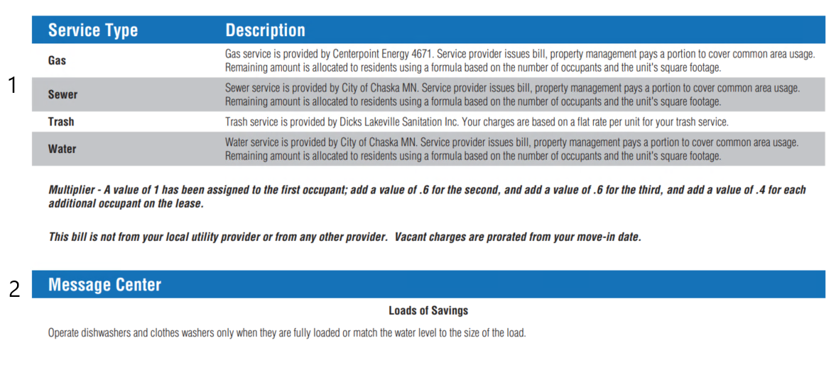 How to read your bill – Conservice The Utility Experts